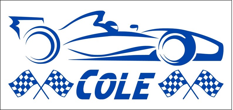 Formula 1 Race Car With Personalized Name | Custom Vinyl Wall Decal for ...