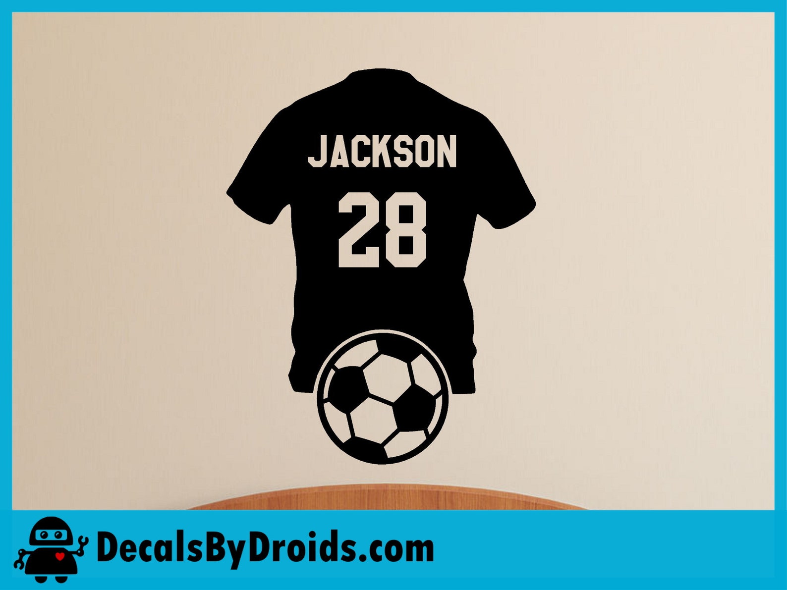 Soccer Jersey With Personalized Name and Number - Custom Vinyl Decal ...