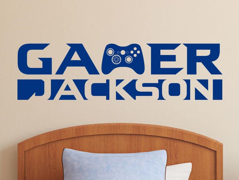 Personalized Gamer Name Custom Vinyl Wall Decal | Etsy