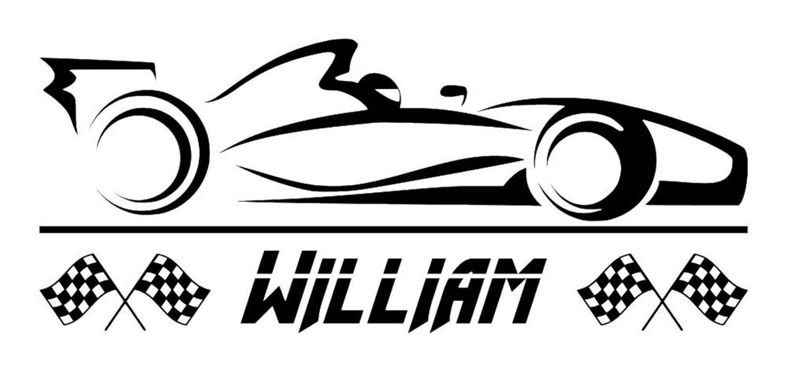 Formula 1 Race Car With Personalized Name | Custom Vinyl Wall Decal for ...