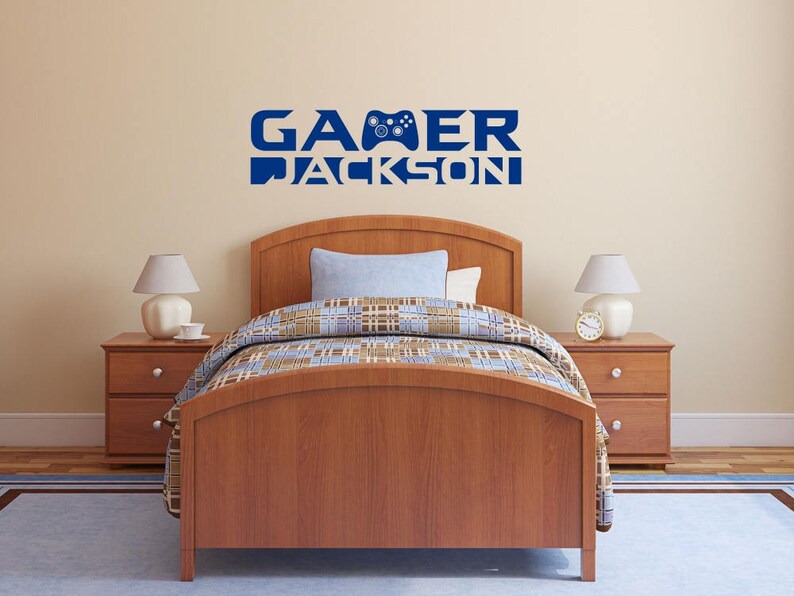 Personalized Gamer Name Custom Vinyl Wall Decal | Etsy