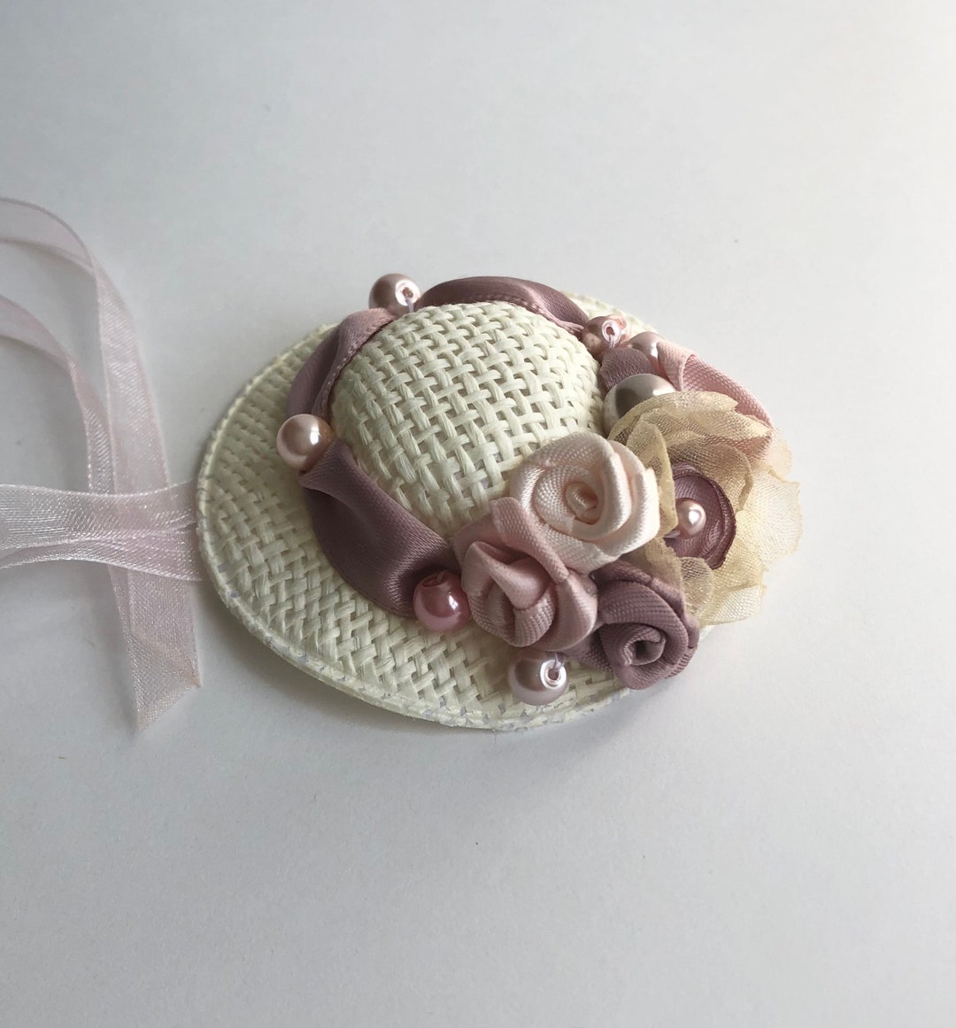 Handcrafted Doll Hat, Fashion Doll Hat, Decorated Miniature Headpiece ...