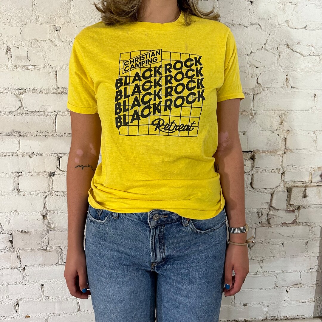 Vintage Christian Camp Black Rock Retreat T Shirt Screen Stars 80’s ...