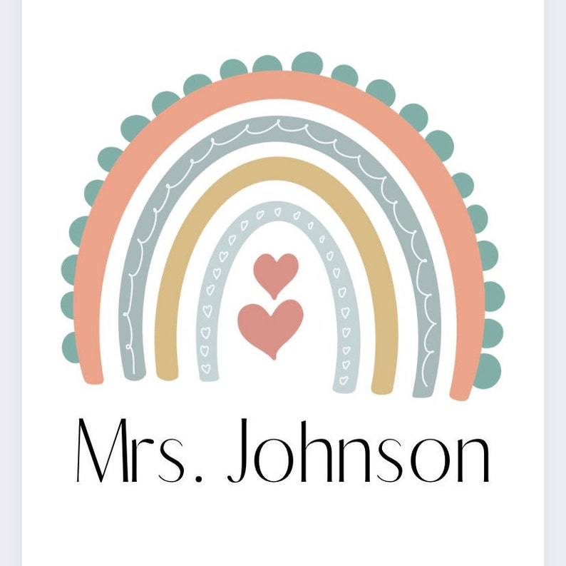 Boho Rainbow Name Printable - Etsy