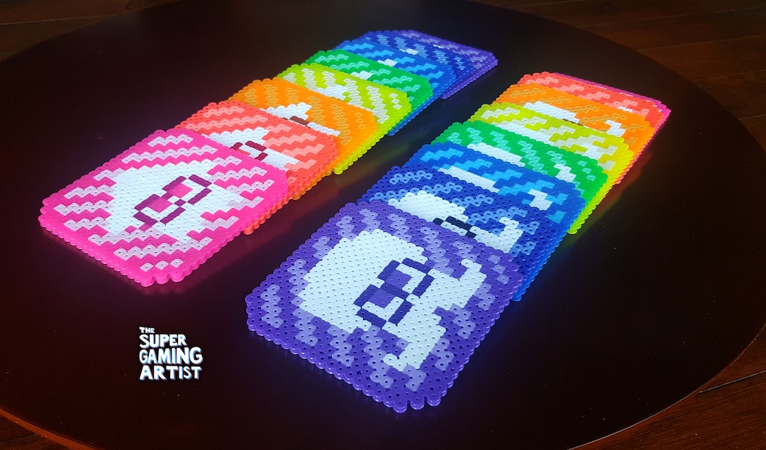 Splatoon Perler Rainbow Coaster Set Perler Coaster Splatoon Perler ...