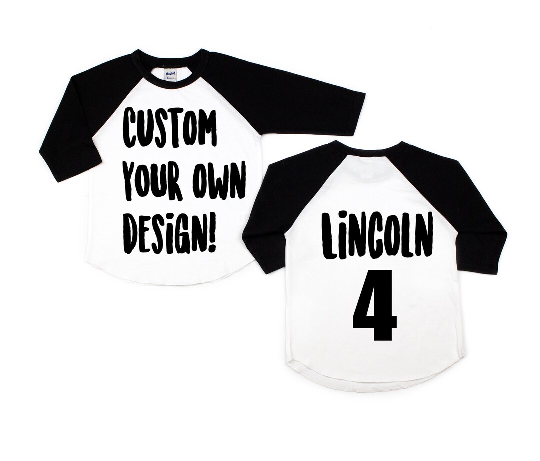 Custom Kid Raglan, Custom Toddler Shirt, Custom Child Raglan ...