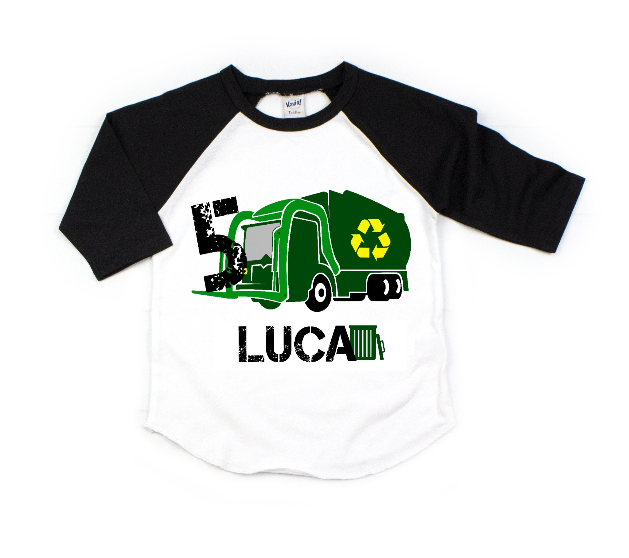 Garbage Recycling Trash Truck Girls and Boys Shirt, Birthday Shirt ...