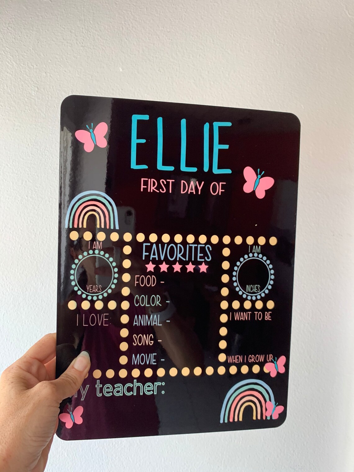 Girl Back to School Board, Girls Back to School Board, Last Day of ...