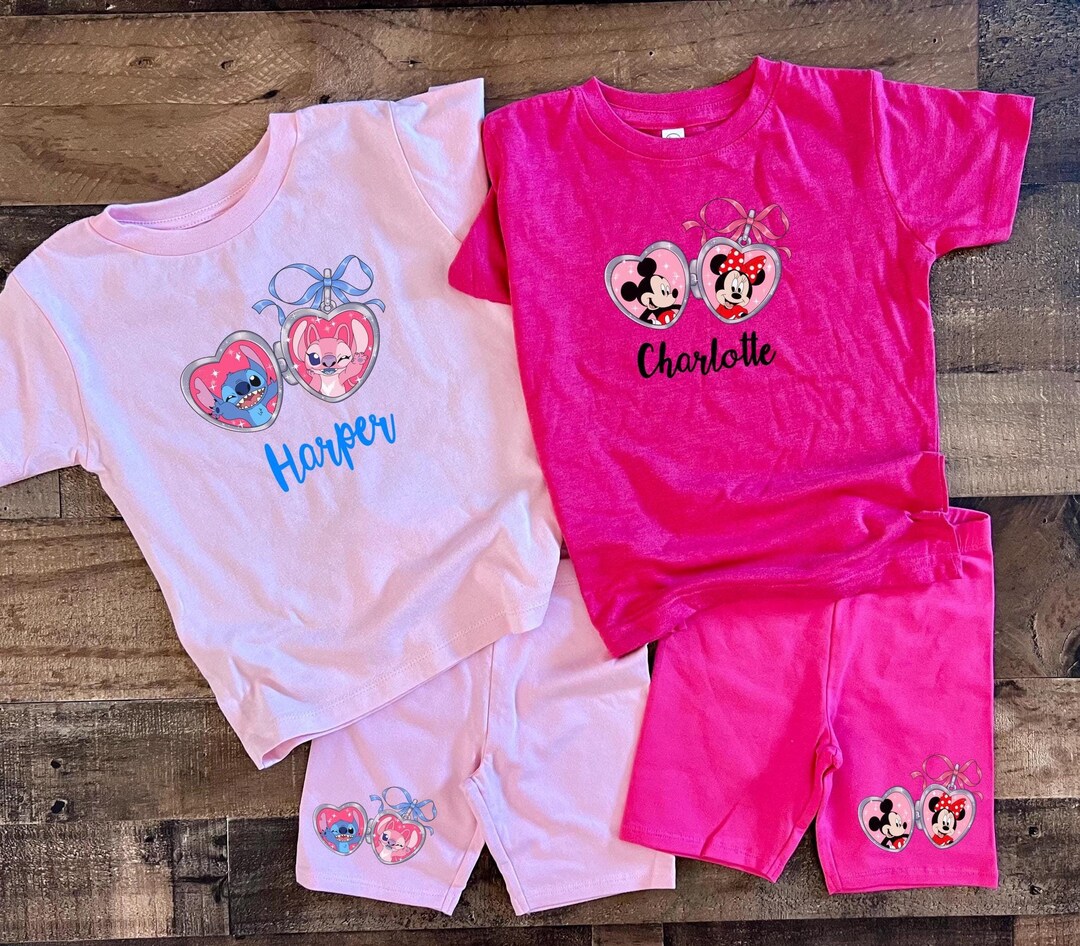 Stitch Angel Locket, Girls Mickey Locket Shirt, Mickey Minnie Short ...