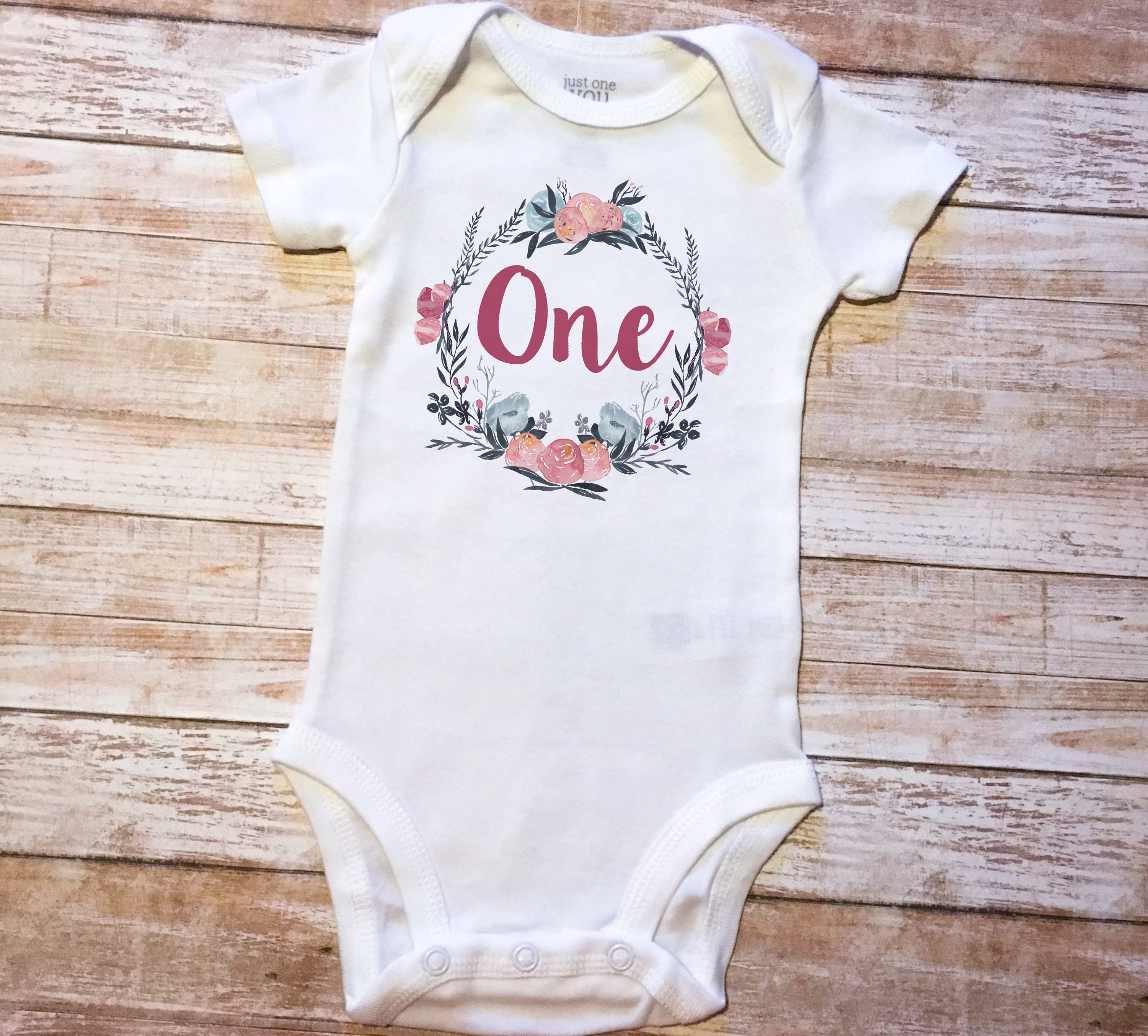 One Onesie Girls One Onesie Girls First Birthday First | Etsy