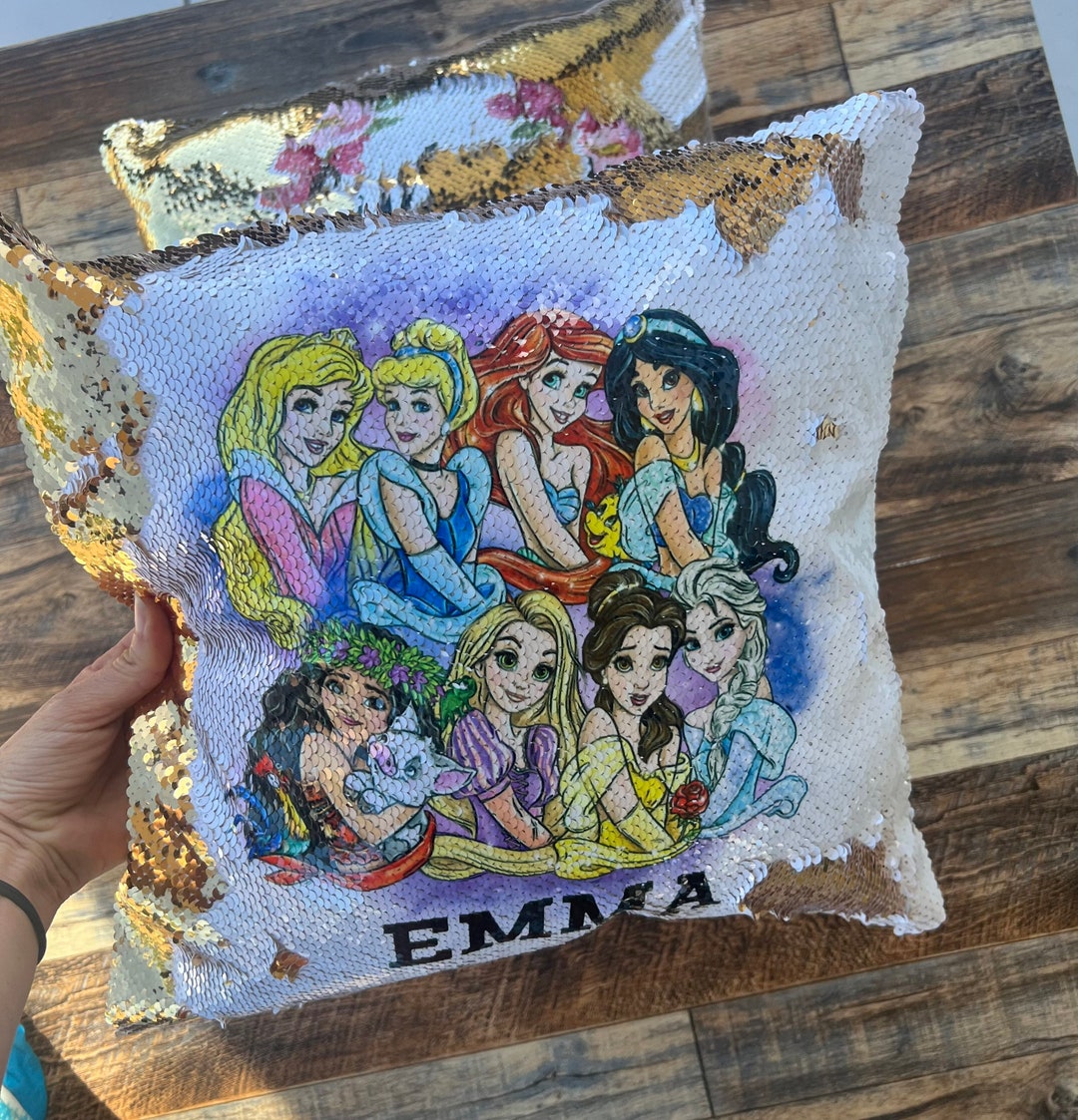 Girls Princess Pillow, Disney Princess Pillowcase, Ariel Elsa Favorite ...