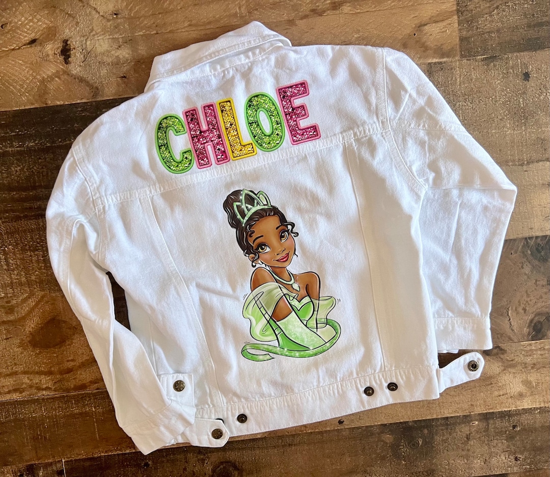 Custom Princess Jacket, Girls Custom Jean Jacket, Moana 2 Jean Jacket ...