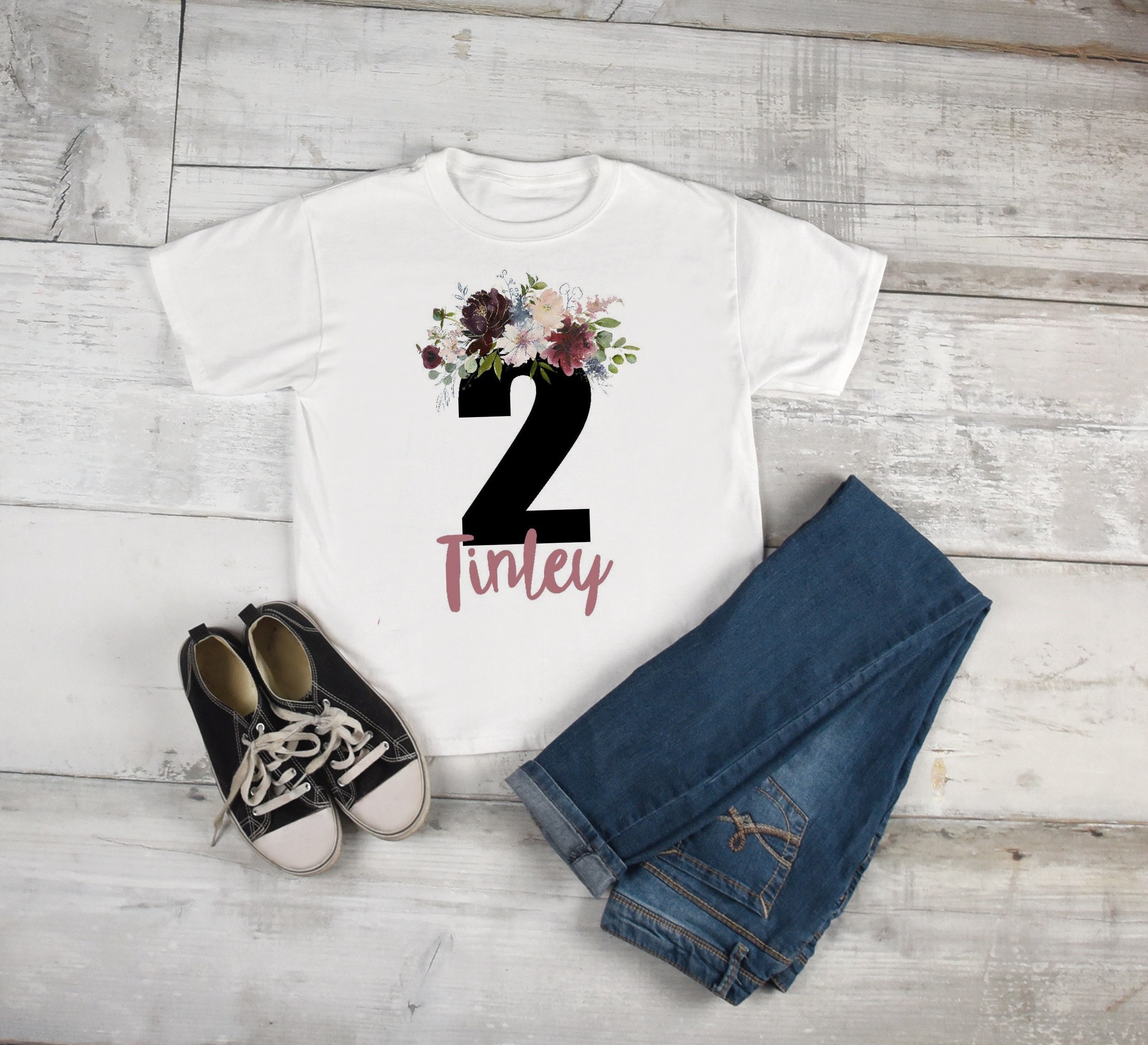 Two Year Birthday Shirt Two Birthday Shirt 2 Shirt Girls | Etsy