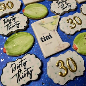 Just a Tini Bit Older, Dirty Thirty, Birthday Party Sugar Cookies ...