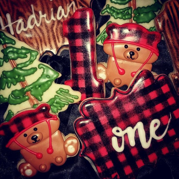Plaid Cookies - Etsy