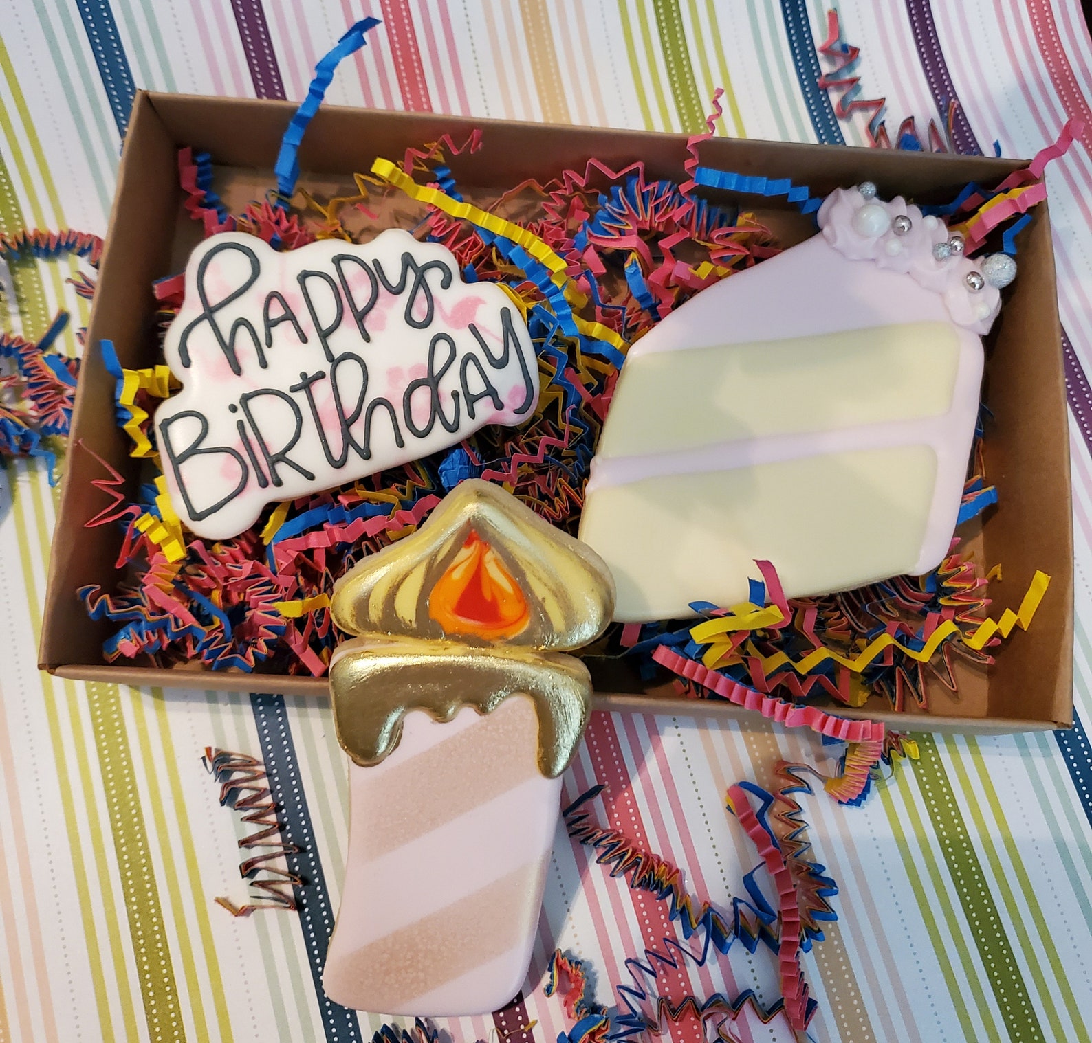 Birthday Cookie Set, Happy Birthday Cookies, Birthday Gift, Custom ...