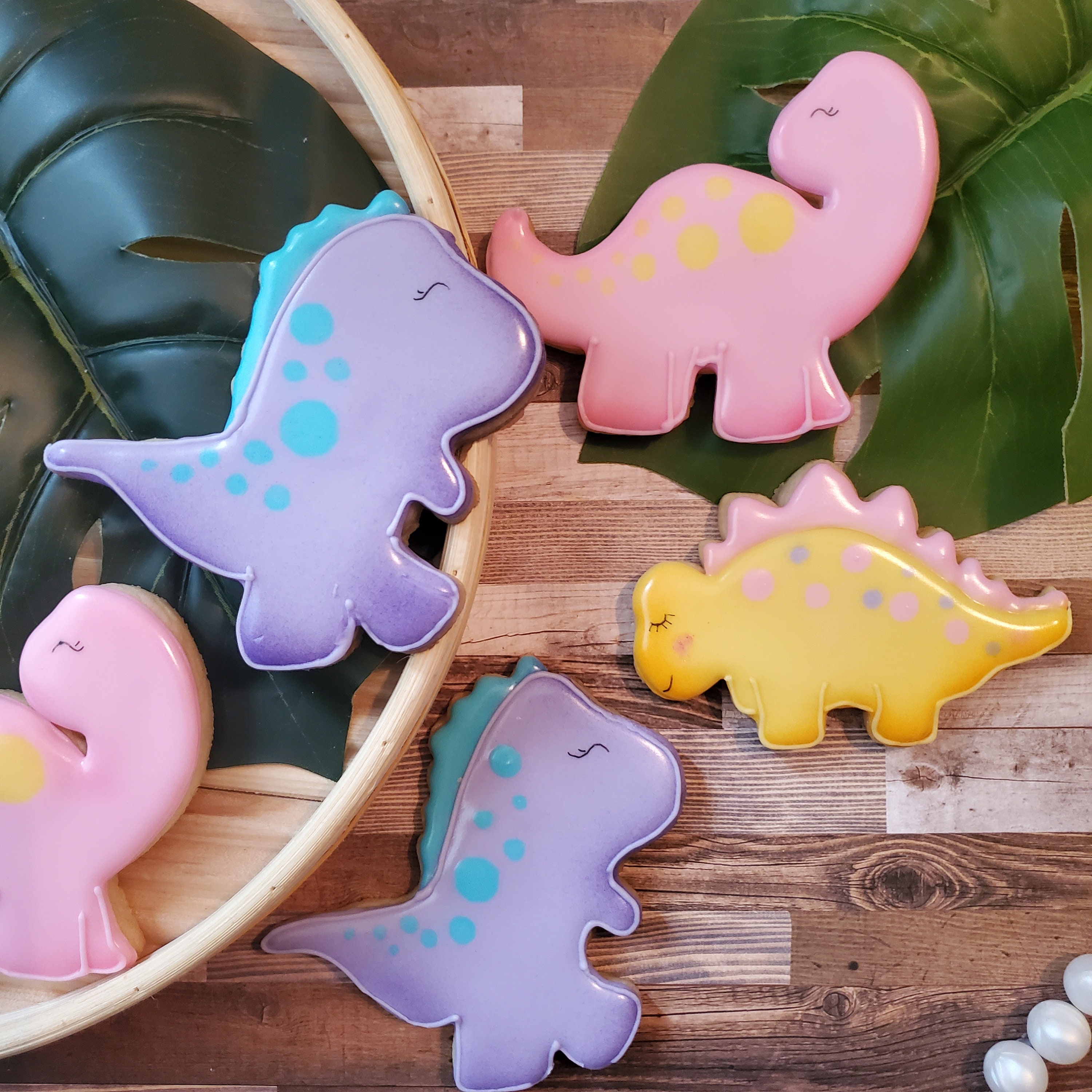 Dinosaur Sugar Cookies Dino birthday Choice of colors | Etsy