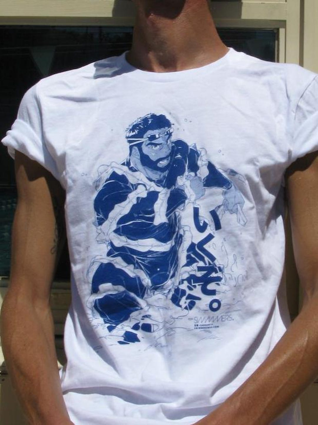 SWIMMERS Swag : Kuma White T + Tank - Etsy