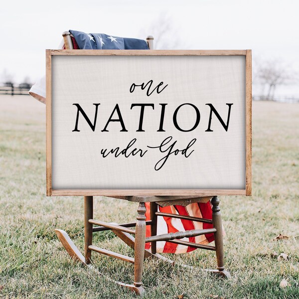 One Nation Under God Sign - Etsy