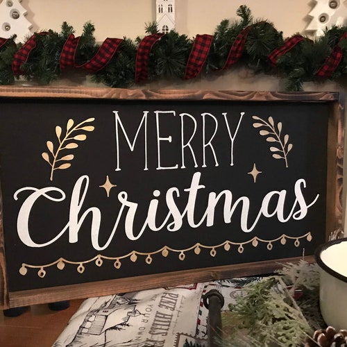 Merry Christmas Farmhouse Sign - Etsy