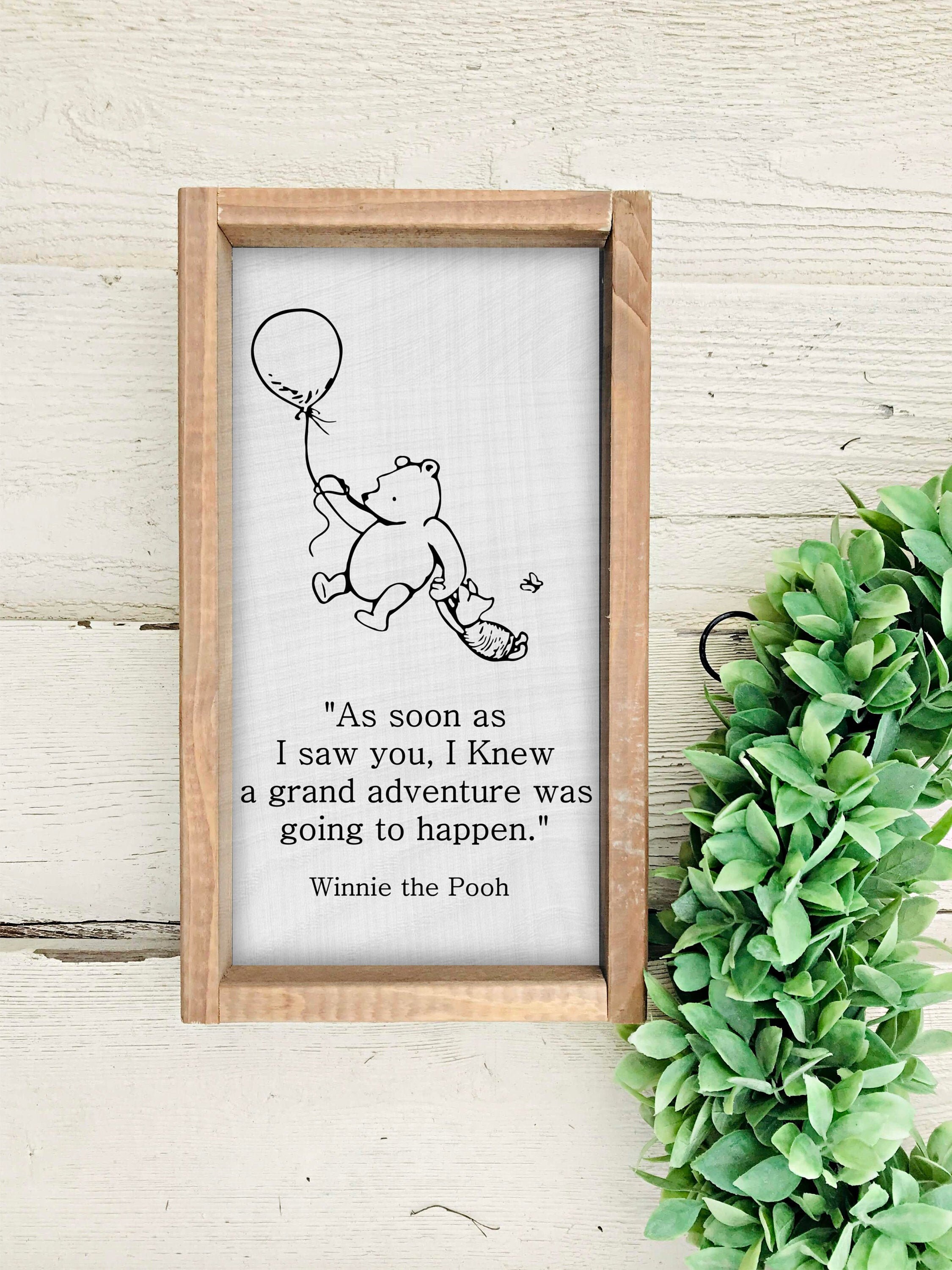 Winnie the Pooh AA Milne Framed Sign Nursery Decor - Etsy Canada