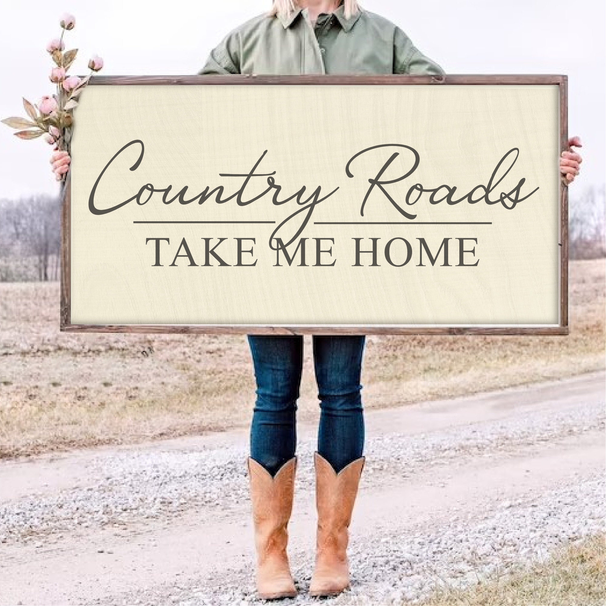 Country Roads Take Me Home 2 Rustic Sign Country Sign - Etsy Canada