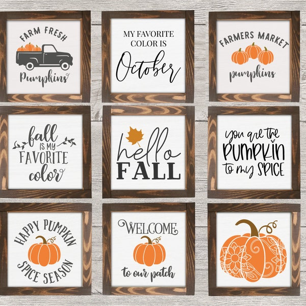 Mini Fall Signs - Etsy