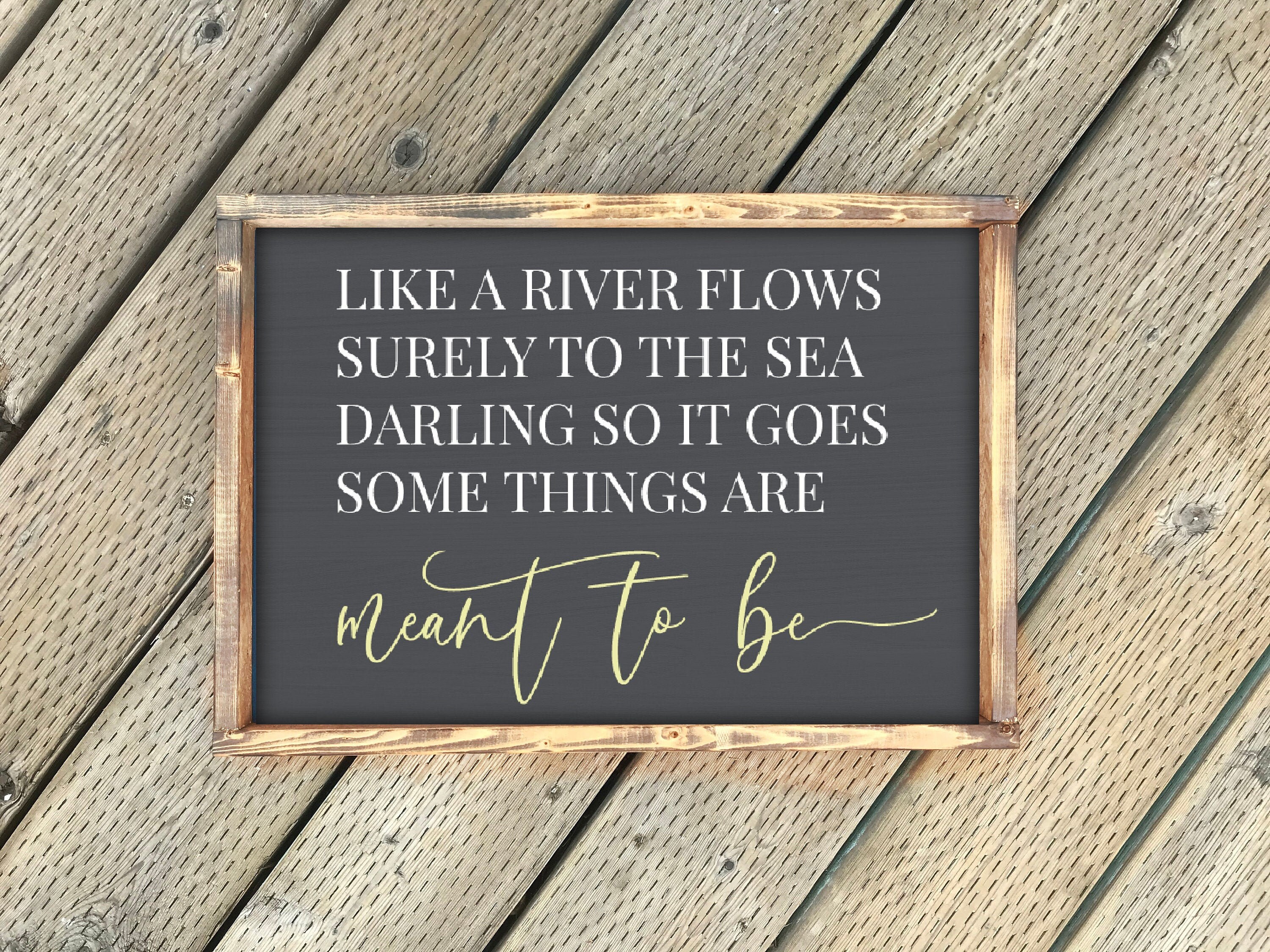 Elvis Presley Lyric Quote Like a river flows Surely to the | Etsy