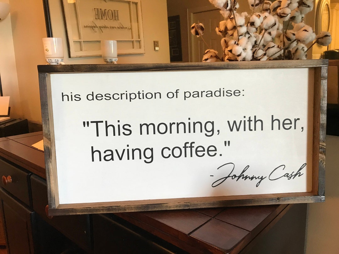 Large Wooden Sign This Morning With Her Having Coffee Sign - Etsy