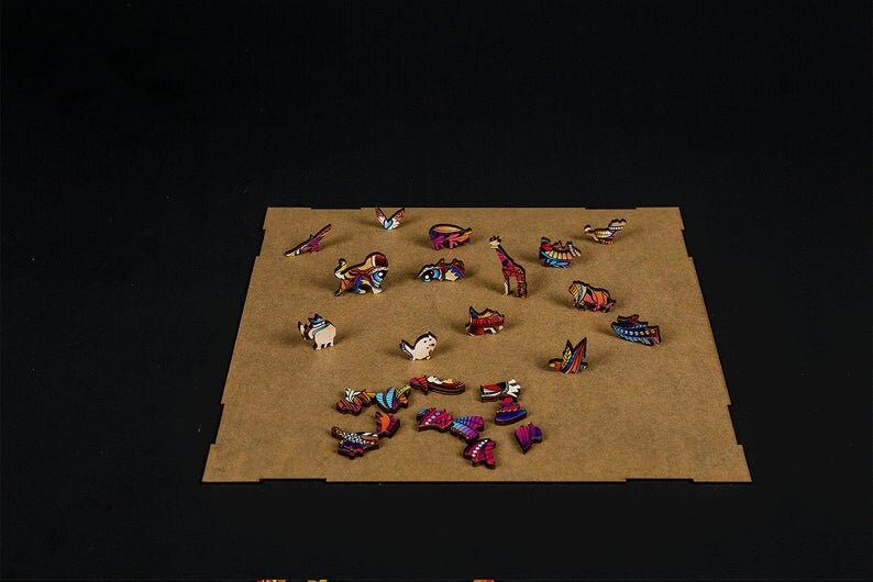 3D Wooden Puzzle for Adults and Kidsanimals Shape Puzzlegift - Etsy