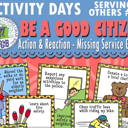 Activity Days Serving Others GOAL 6 practice Good Manners and - Etsy