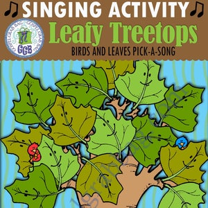 Primary Music Singing Activity, "in the Leafy Treetops" Leaves Pick-a ...