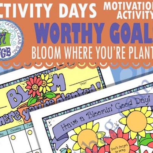 Activity Days Motivational Activity anytime: Theme | Etsy