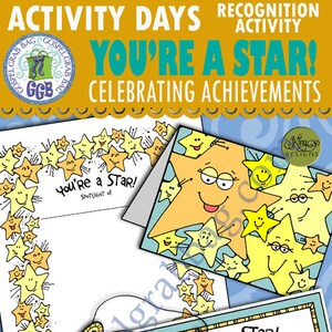 Activity Days - Recognition Activity: Theme "you're a Star!" Celebrate ...