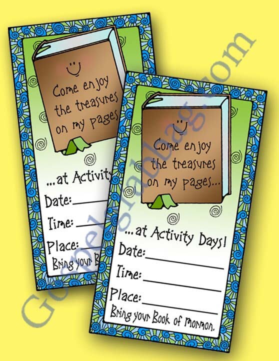 Activity Days Learning & Living the Gospel GOAL 6 PRINTABLE Invitation ...