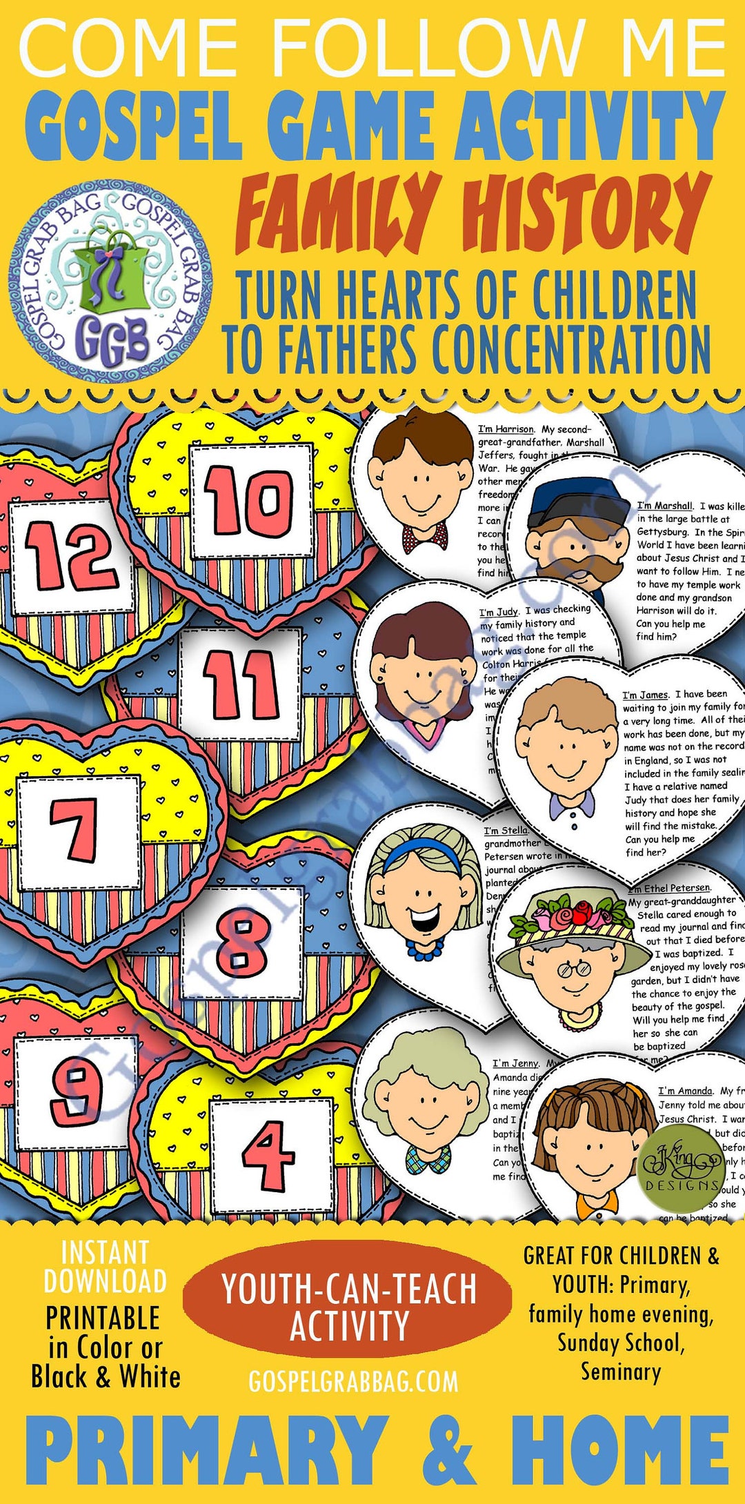 Gospel Game Activity - Turn Hearts of Children to Fathers - Temple ...