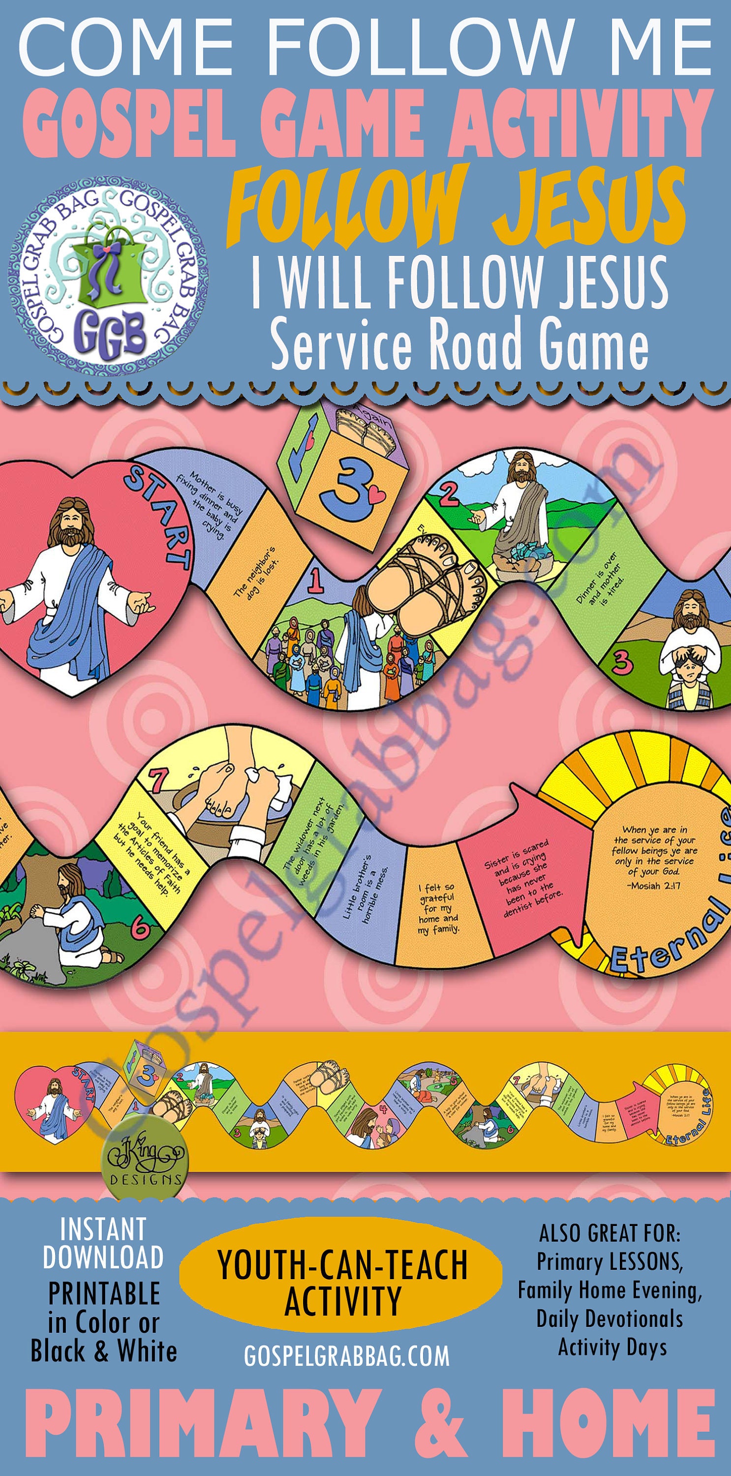 SERVICE Activity: I Will Follow Jesus (service Road Game) "follow Jesus ...