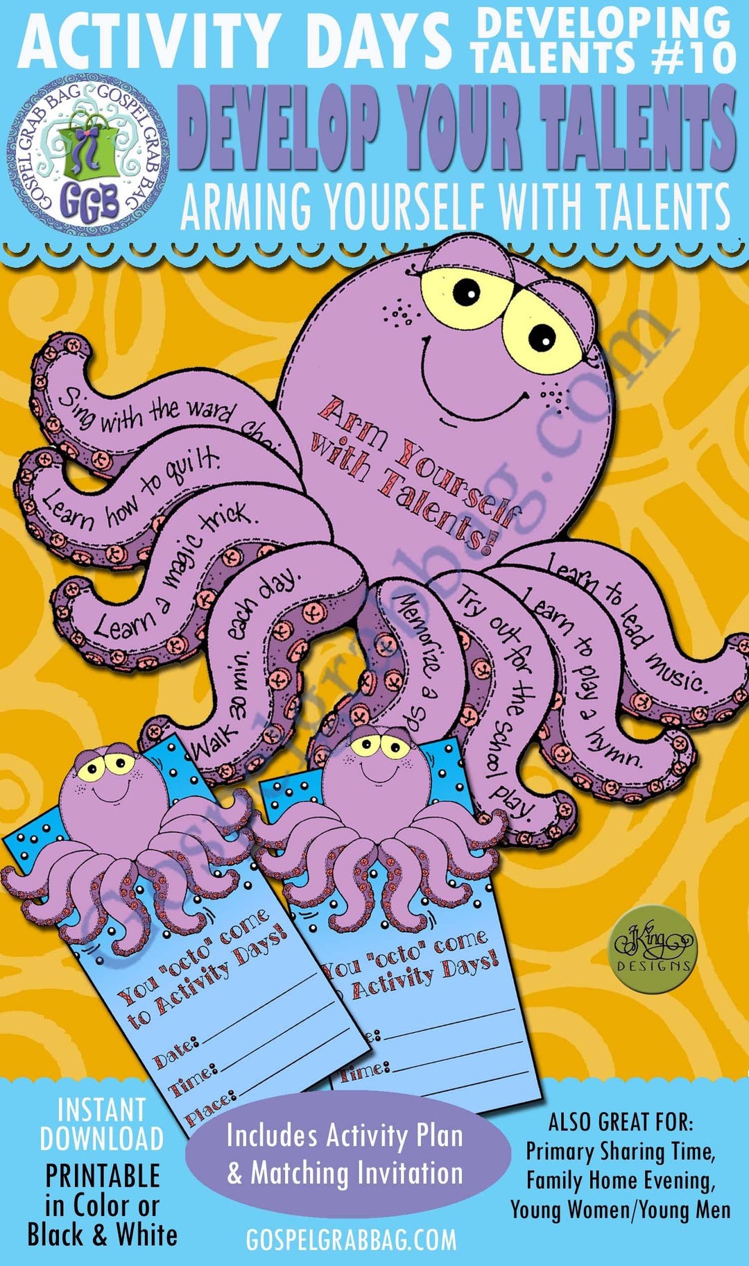 Activity Days Developing Talents Goal 10 - Invitation & Activity ...