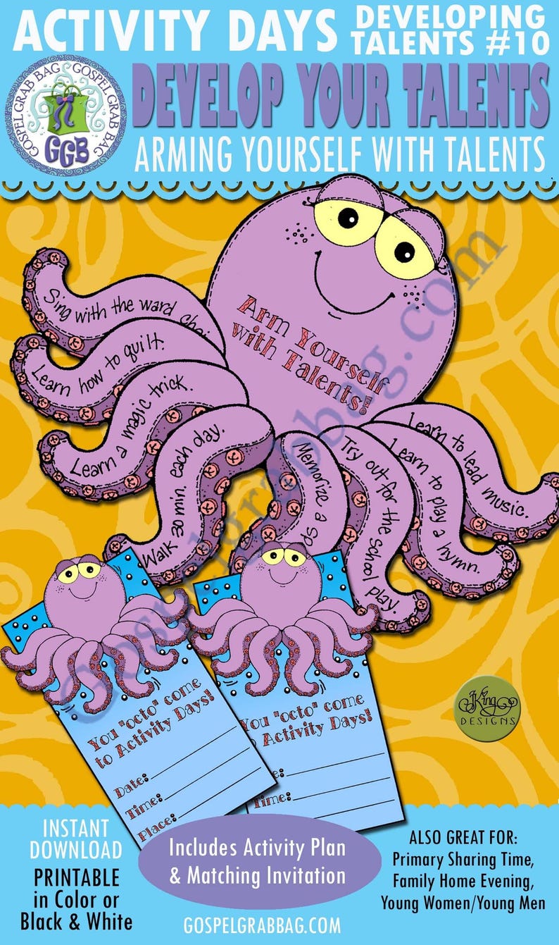 Activity Days Developing Talents Goal 10 - Invitation & Activity ...