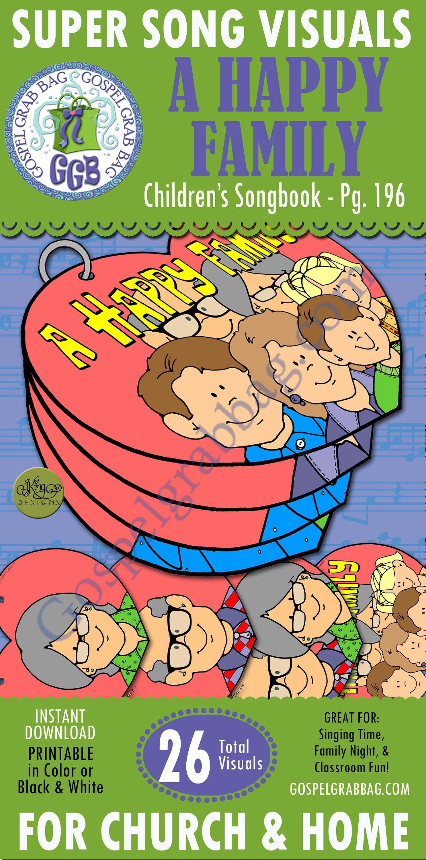SONG VISUALS: a Happy Family Singing Practice - Etsy