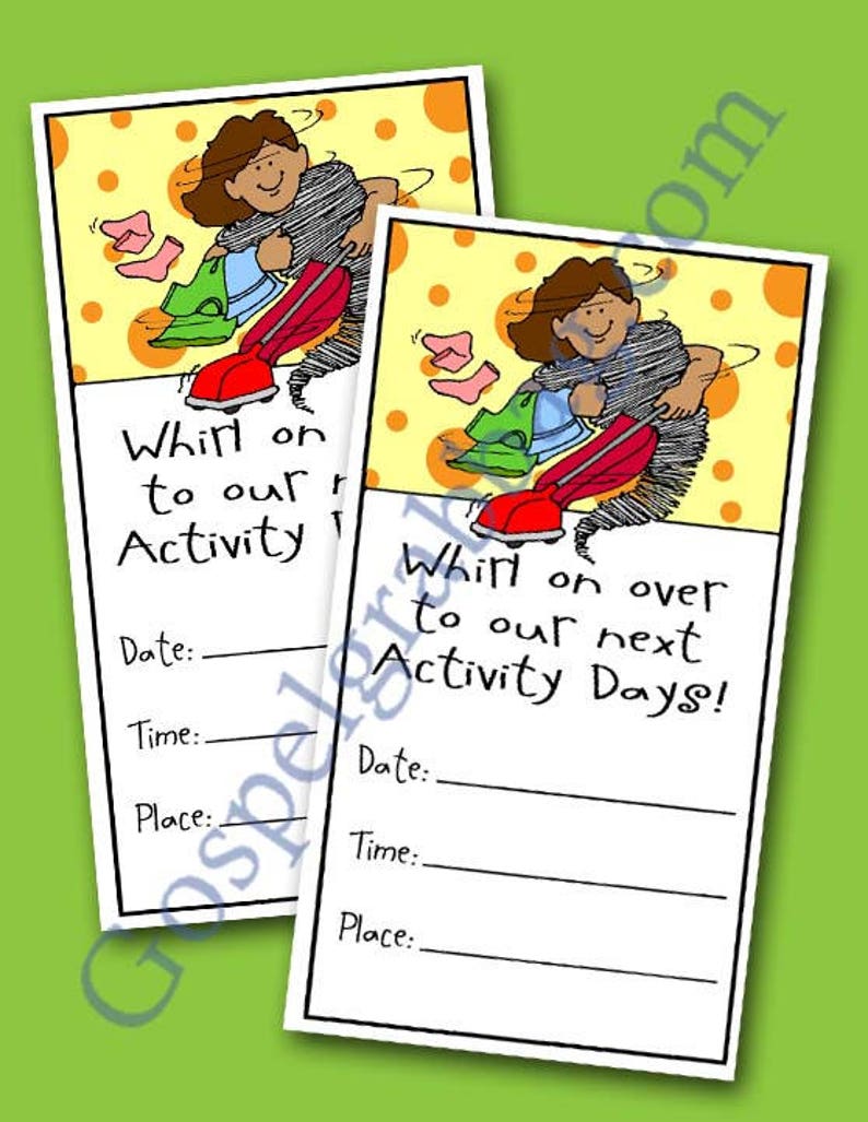 Activity Days Developing Talents Goal 7 - Invitation & Activity ...