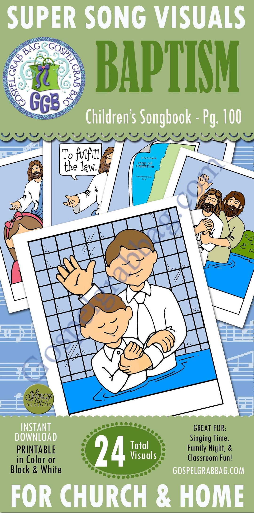 SONG "baptism" VISUALS - Primary Practice, Picture-for-every-verse ...