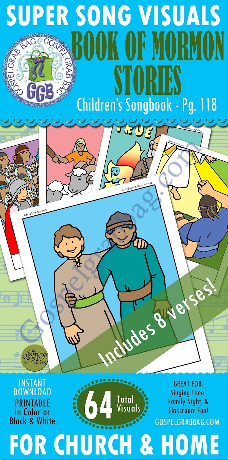 Song Visuals: book of Mormon Stories children's Songbook, 118 Picture ...