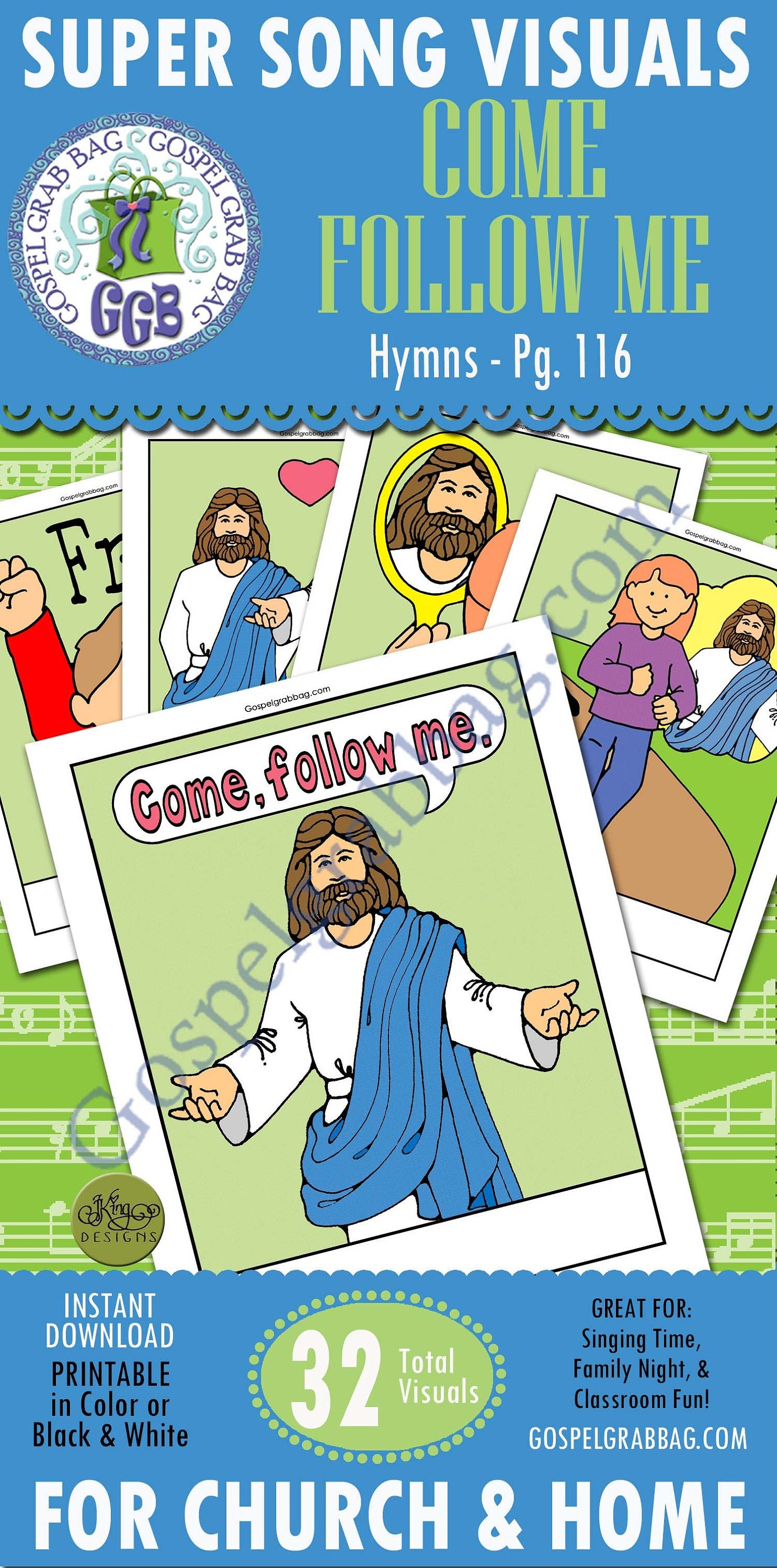 SONG come Follow Me VISUALS Primary Practice, Picture-for-every-verse ...