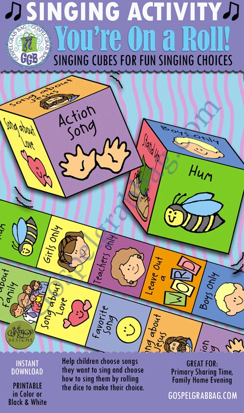 Primary Music Singing Activity, “you’re-on-a-roll” Singing Cubes for ...