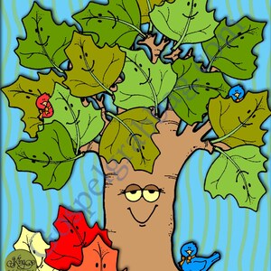 Primary Music Singing Activity, "in the Leafy Treetops" Leaves Pick-a ...
