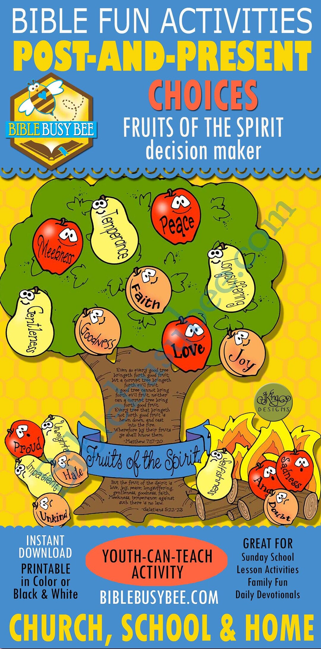 FRUITS of the SPIRIT Decision Maker Post-and-present Activity (a ...