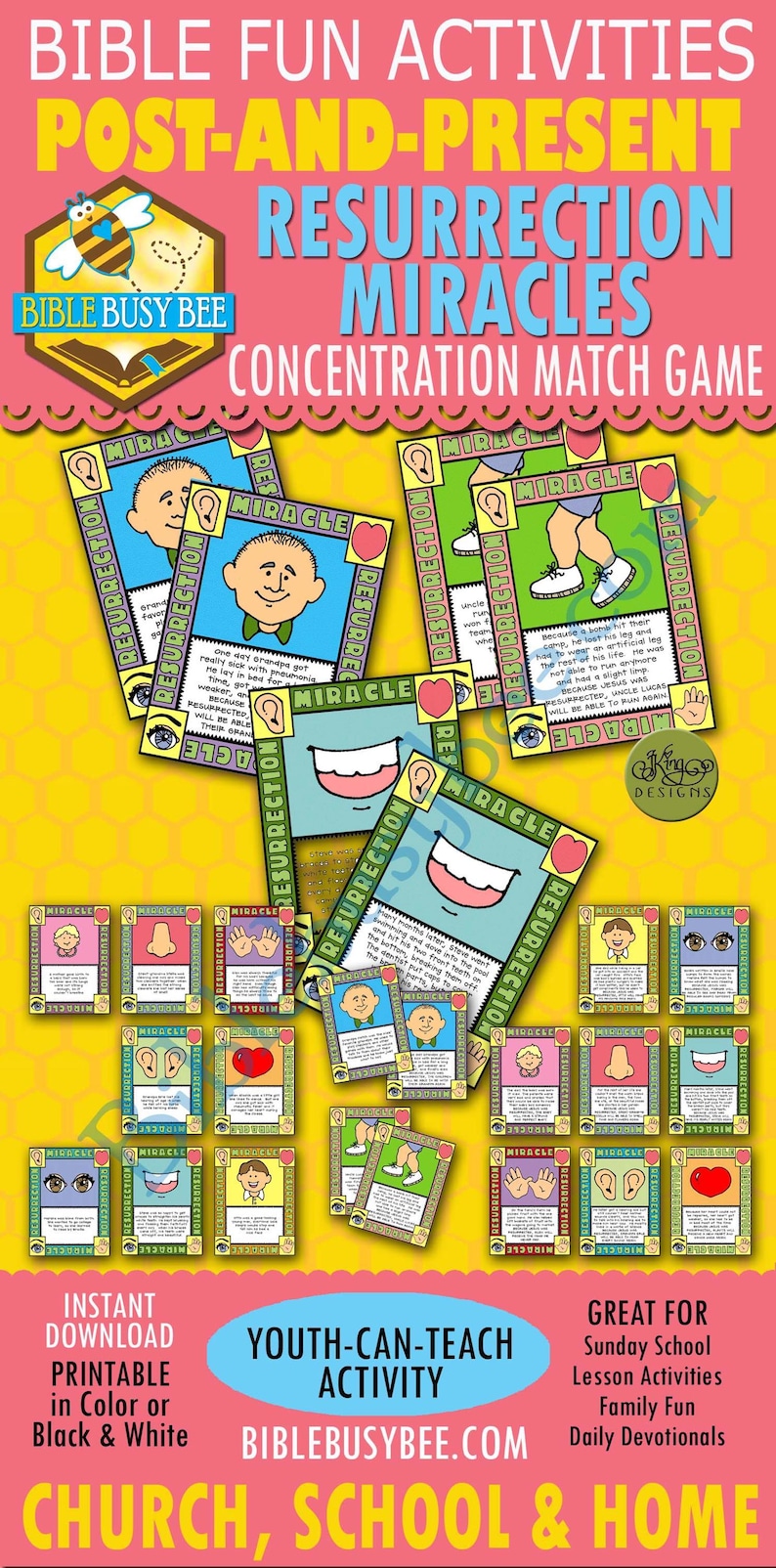 JESUS CHRIST Resurrection Miracles Match Game (post-and-present ...