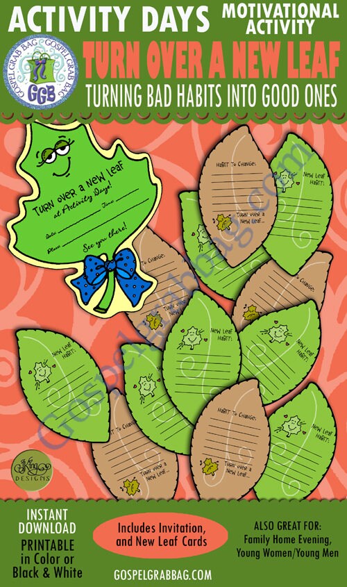 Activity Days - Motivational Activity (anytime): Theme "turn Over a New ...