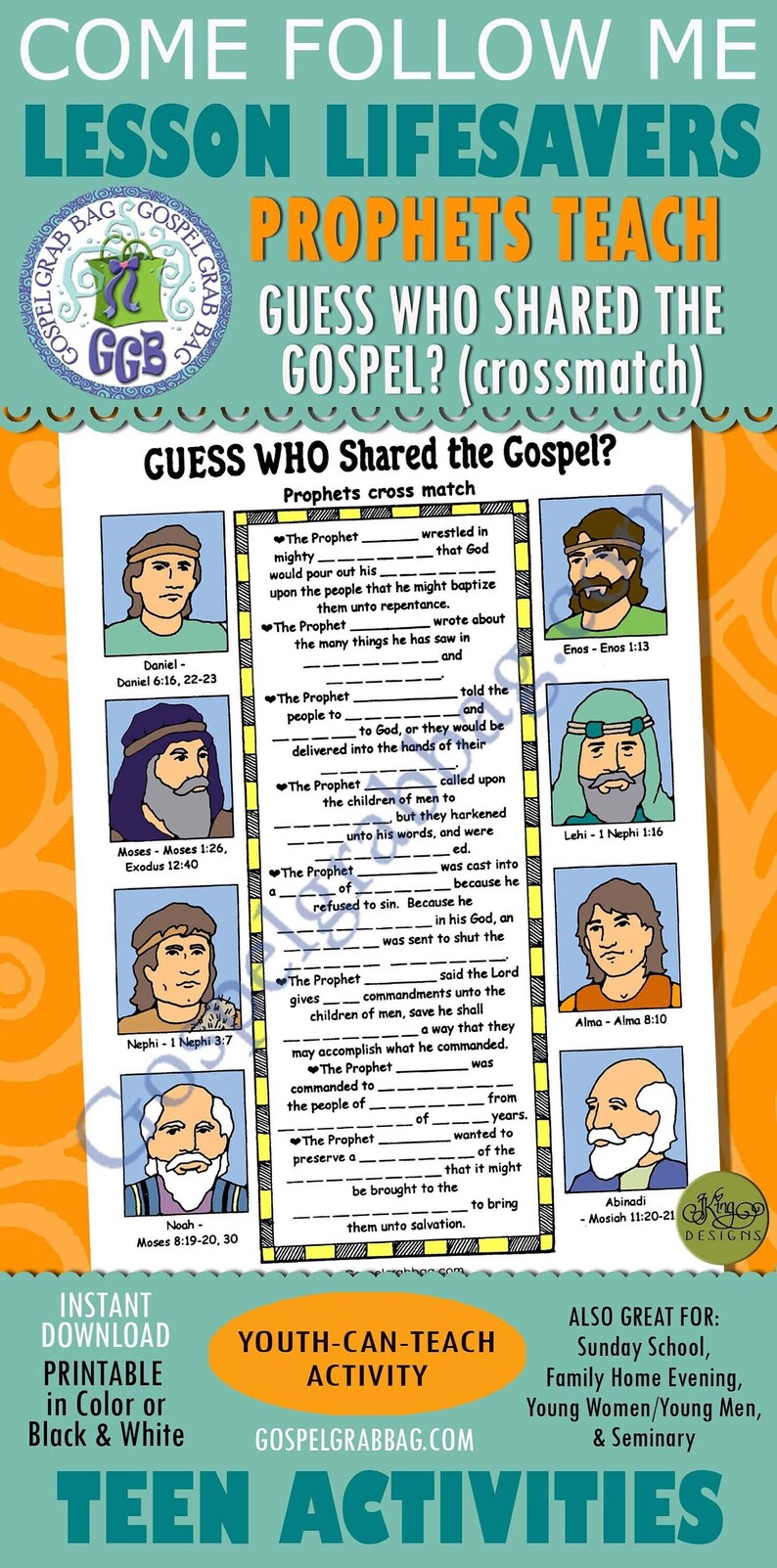 BOOK OF MORMON Lesson Lifesaver Activity: Guess Who Shared the Gospel ...